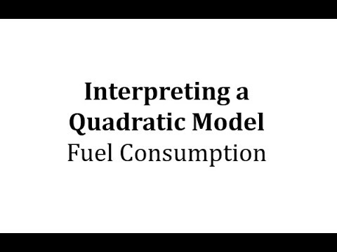 Interpret a Quadratic Function Model: Fuel Consumption | Math Help from ...