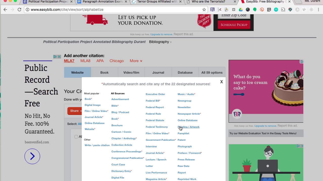 Easybib: Creating an Annotated Bibliography (tutorial 3)