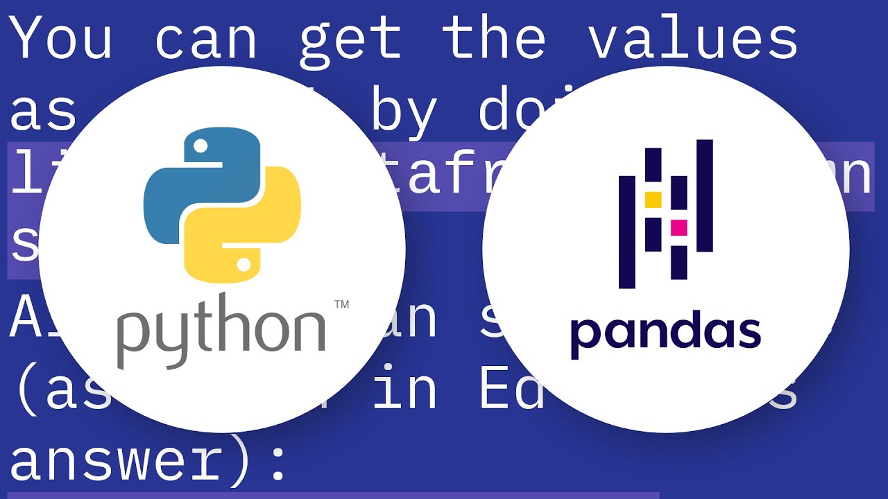 Get a list from Pandas DataFrame column headers