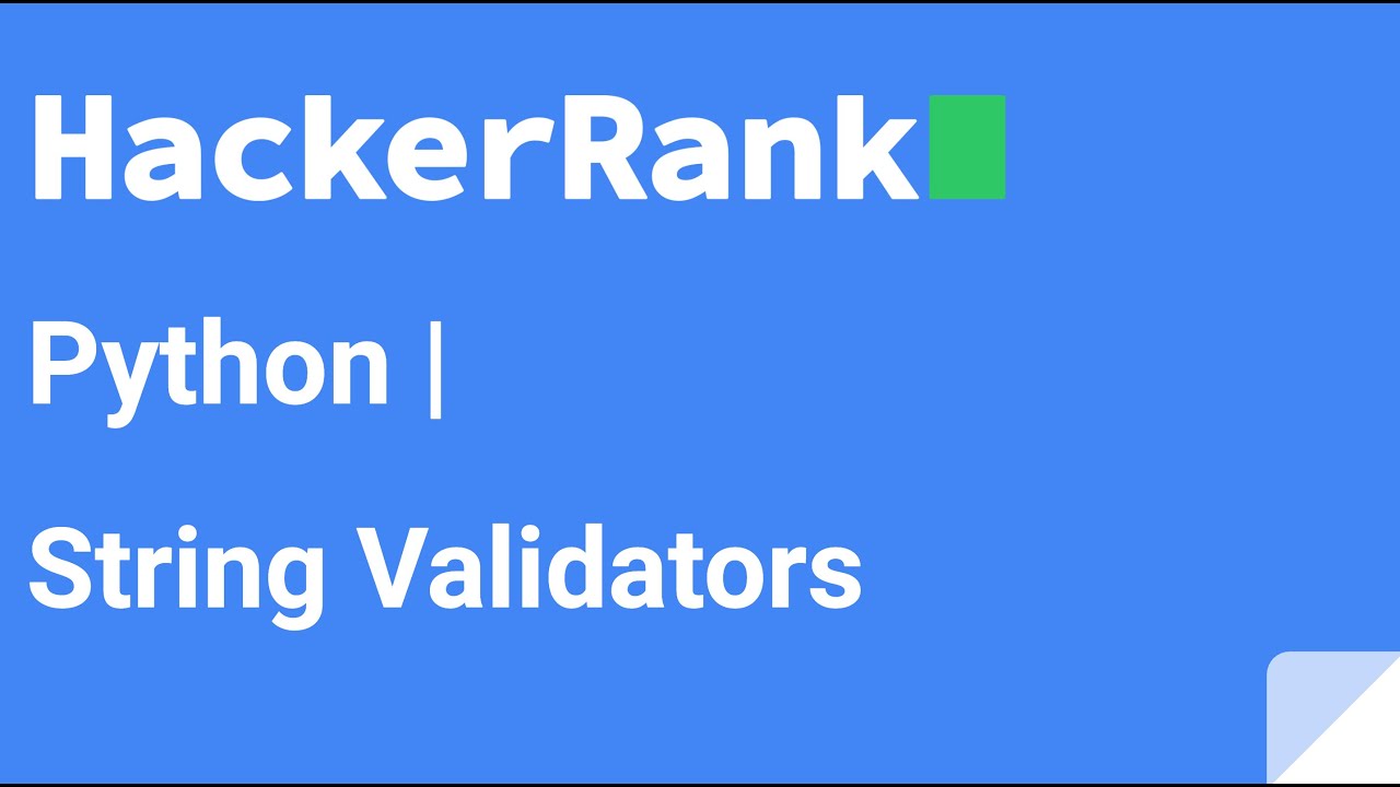 14 Python String Validator | HackerRank