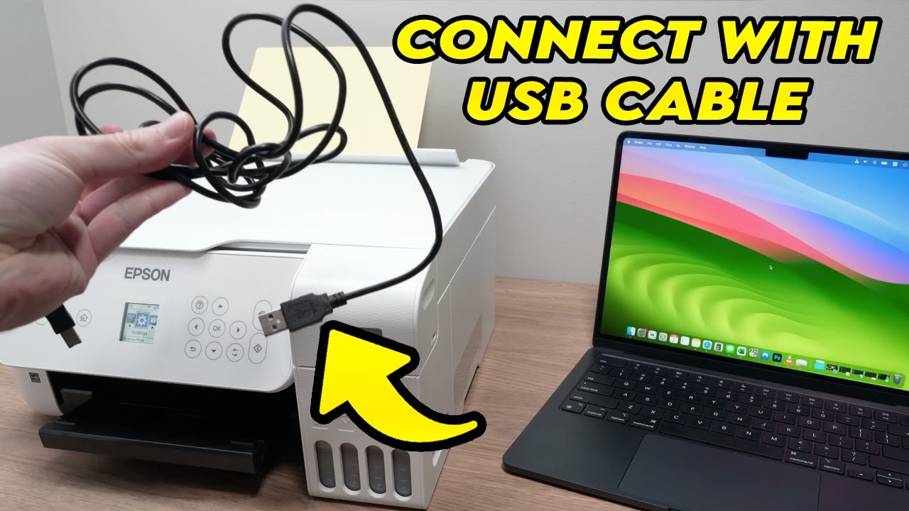 Setup Your Epson EcoTank Printer Using USB Cable (PC & MAC Computer)