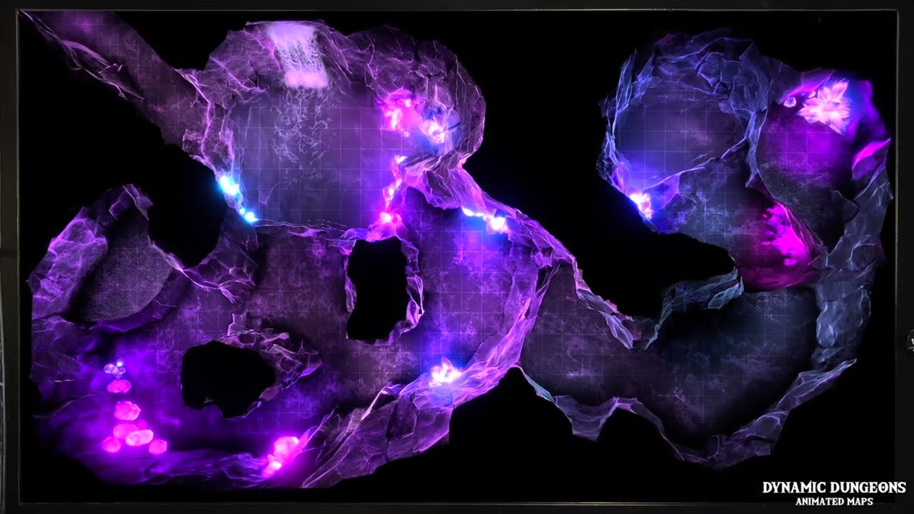 Bloomlight Cavern – Animated Fantasy Cave Battle Map