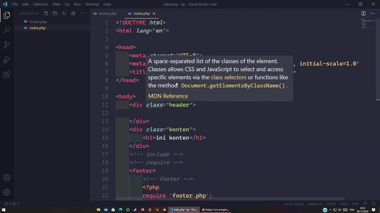 Tutorial PHP - include dan require