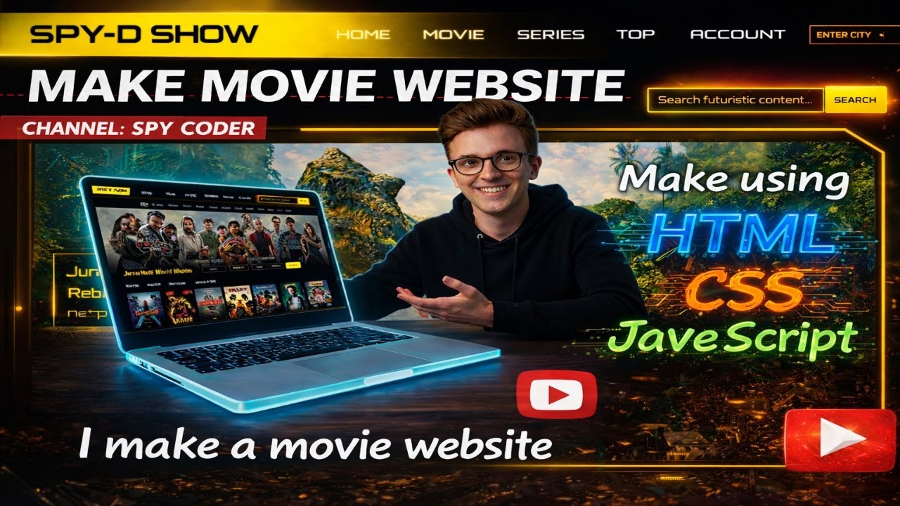 I Built a CRAZY Movie Website Using HTML . CSS · JS | Create a Movie/Streaming Website