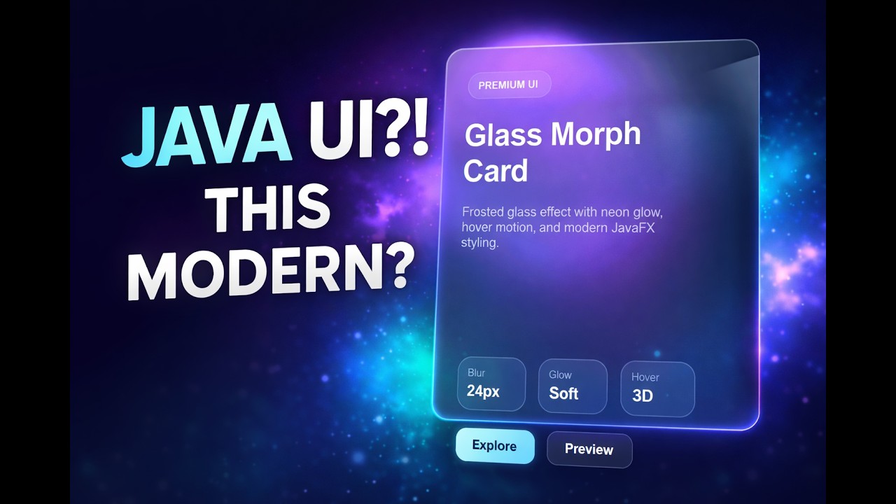 Java Can Look This Modern? | Glass Morph UI in JavaFX