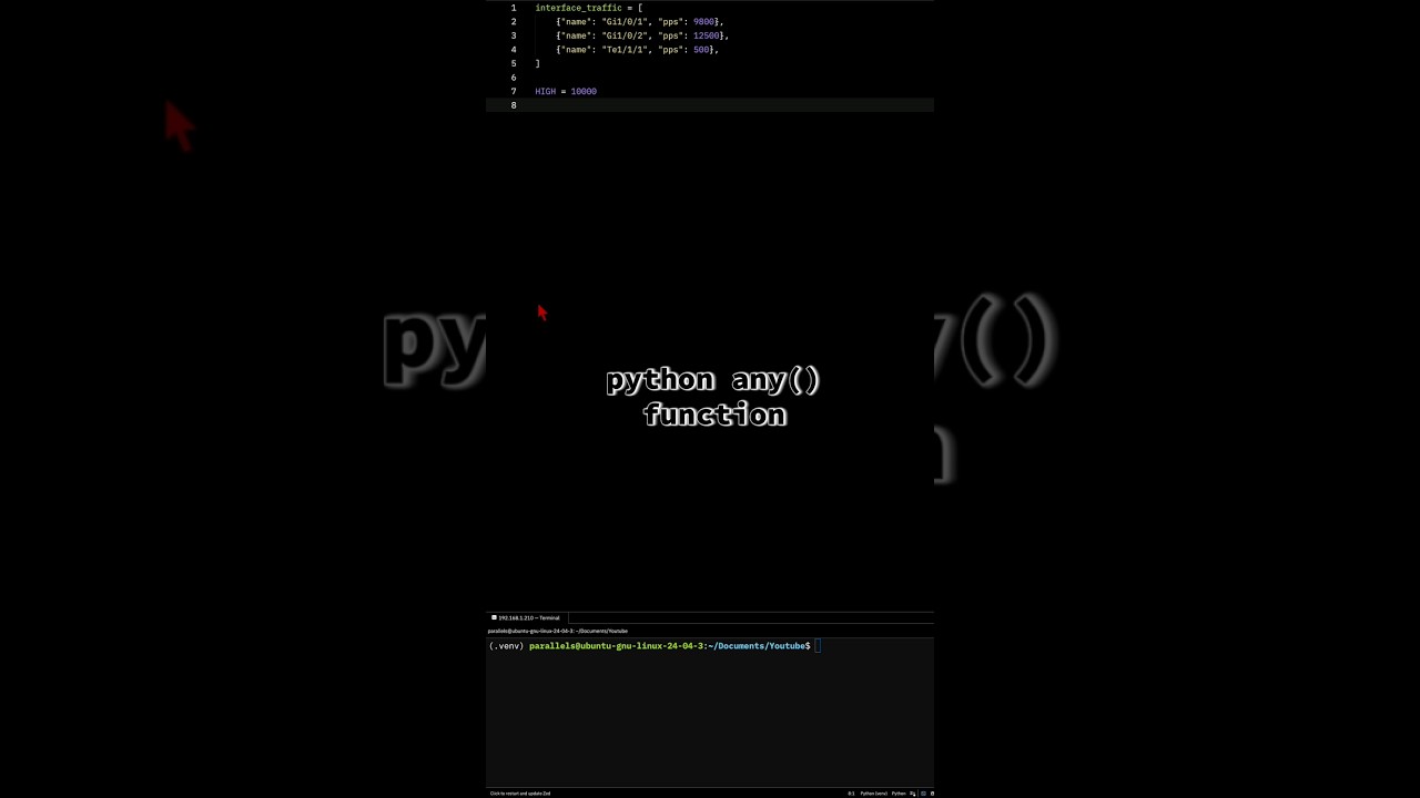 Python any() function  #python #programming #networkengineer #networkautomation
