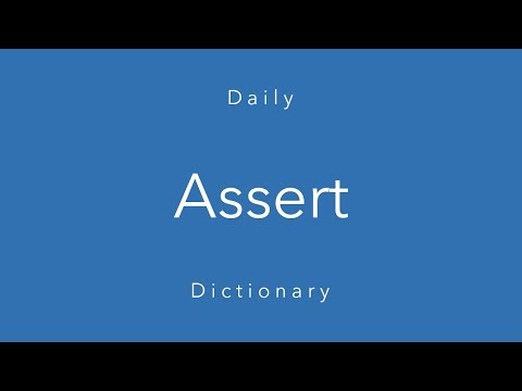 Assert (Daily Dictionary)