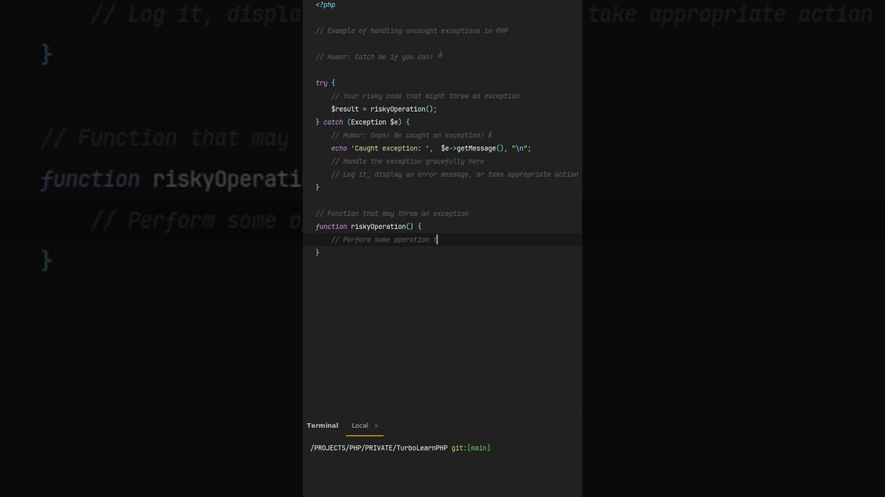 How to handle uncaught exceptions in php? #php exception handling mastering uncaught exceptions
