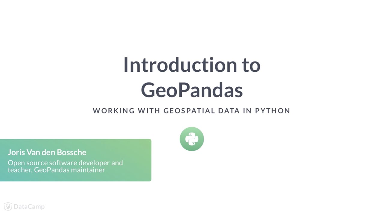 Python Tutorial: Introduction to GeoPandas