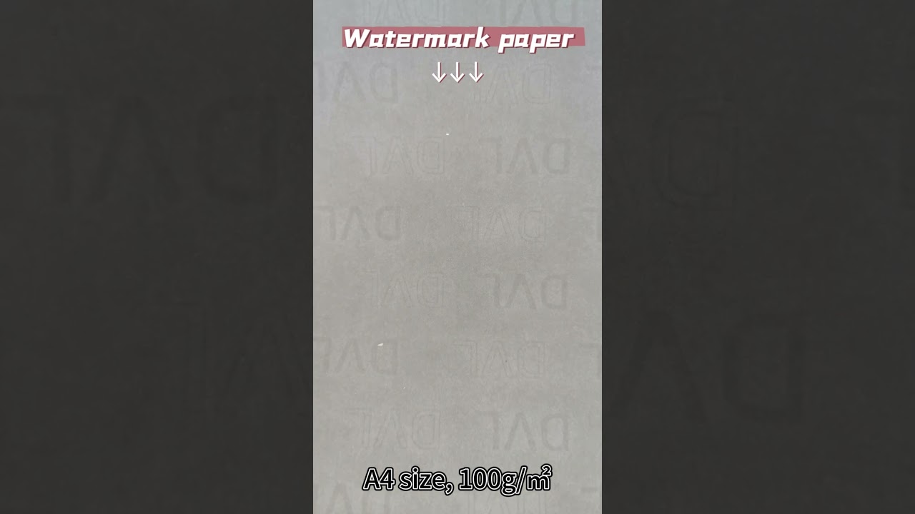 Watermark paper security paper black&white watermark