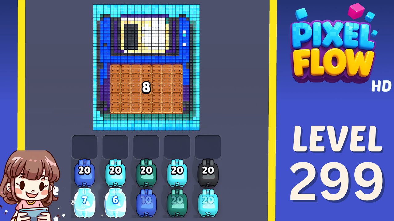 Pixel Flow Level 299 Solution Walkthrough