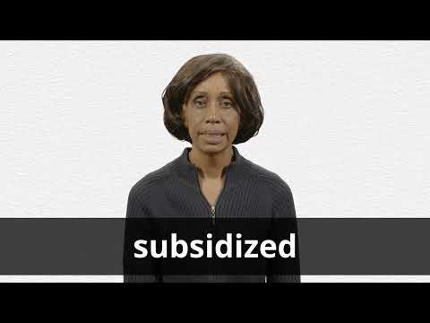 SUBSIDIZED definition and meaning | Collins English Dictionary