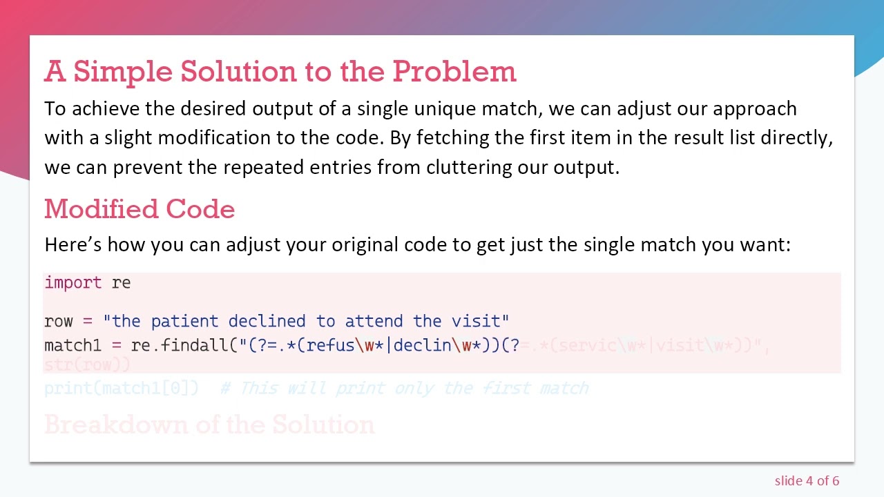 Solving the Regular Expression Return Repeated Result Problem in Python