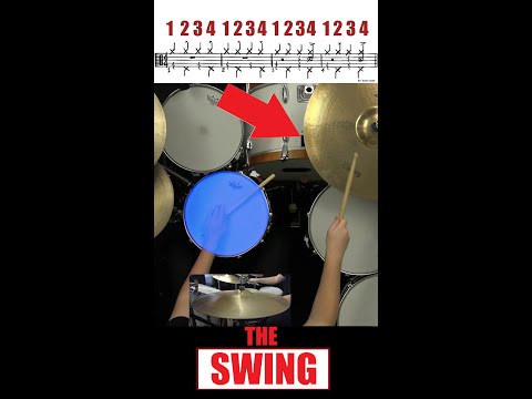 How to play the basic Swing on the drums #shorts #drums