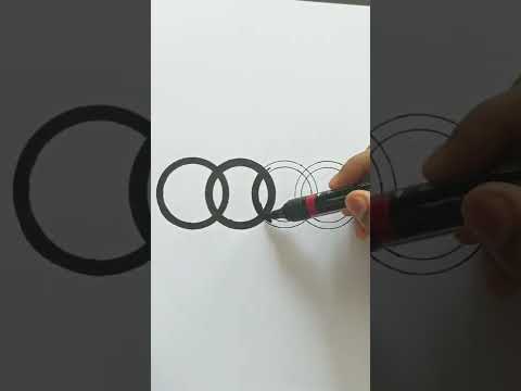 Audi logo drawing | #shorts