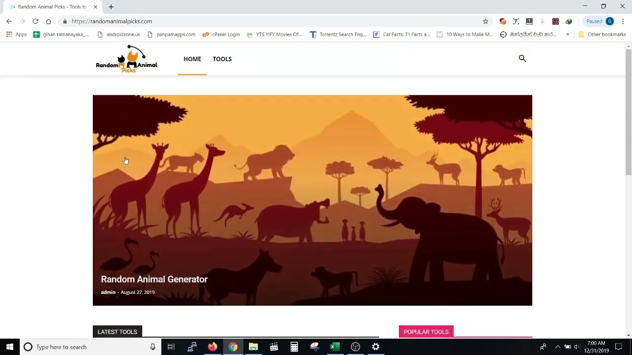 Random Animal Generator Tool