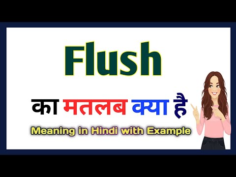 Flush meaning in Hindi || Flush का मतलब हिंदी में क्या होता है || Flush meaning Explained in Hindi