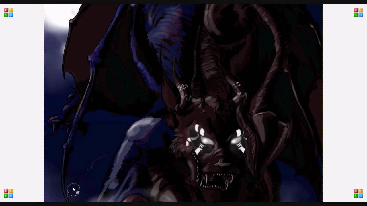 Speed painting a dragon wolf
