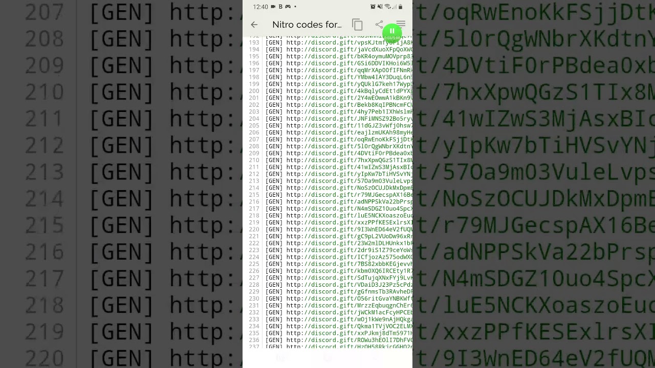 Nitro codes (link in desc)