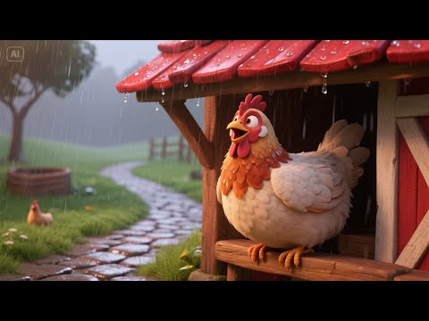 Clucky Hen’s Rainy Day Song | Cheerful Kids Song for Rainy Days | Fun Nursery Rhyme