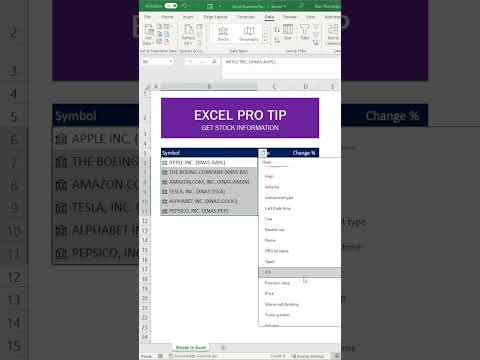 Mastering Excel's Stock Data Type: A Step-by-Step Tutorial for Financial Analysis #howto #tutorial