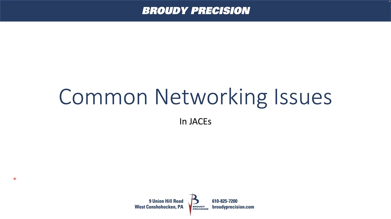 Common Networking Issues in JACEs