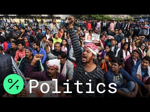Muslims Protest in New Dehli Over India's New Citizenship Act