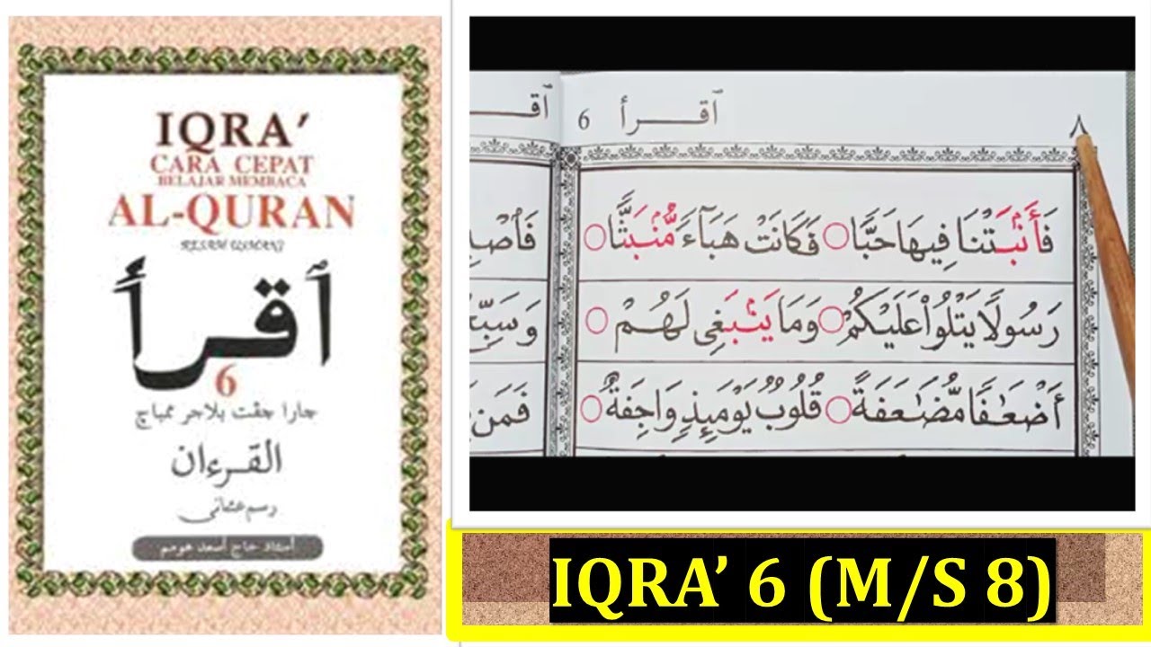 MENGAJI IQRA 6 (M/S 8)