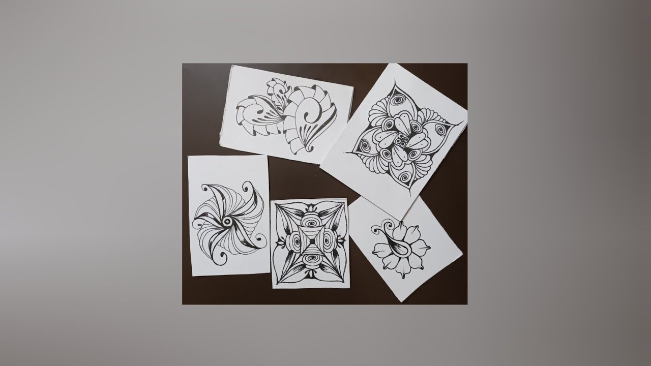 Zendoodle art || zentangle easy || step by step || for beginners #zentangle #doodle 