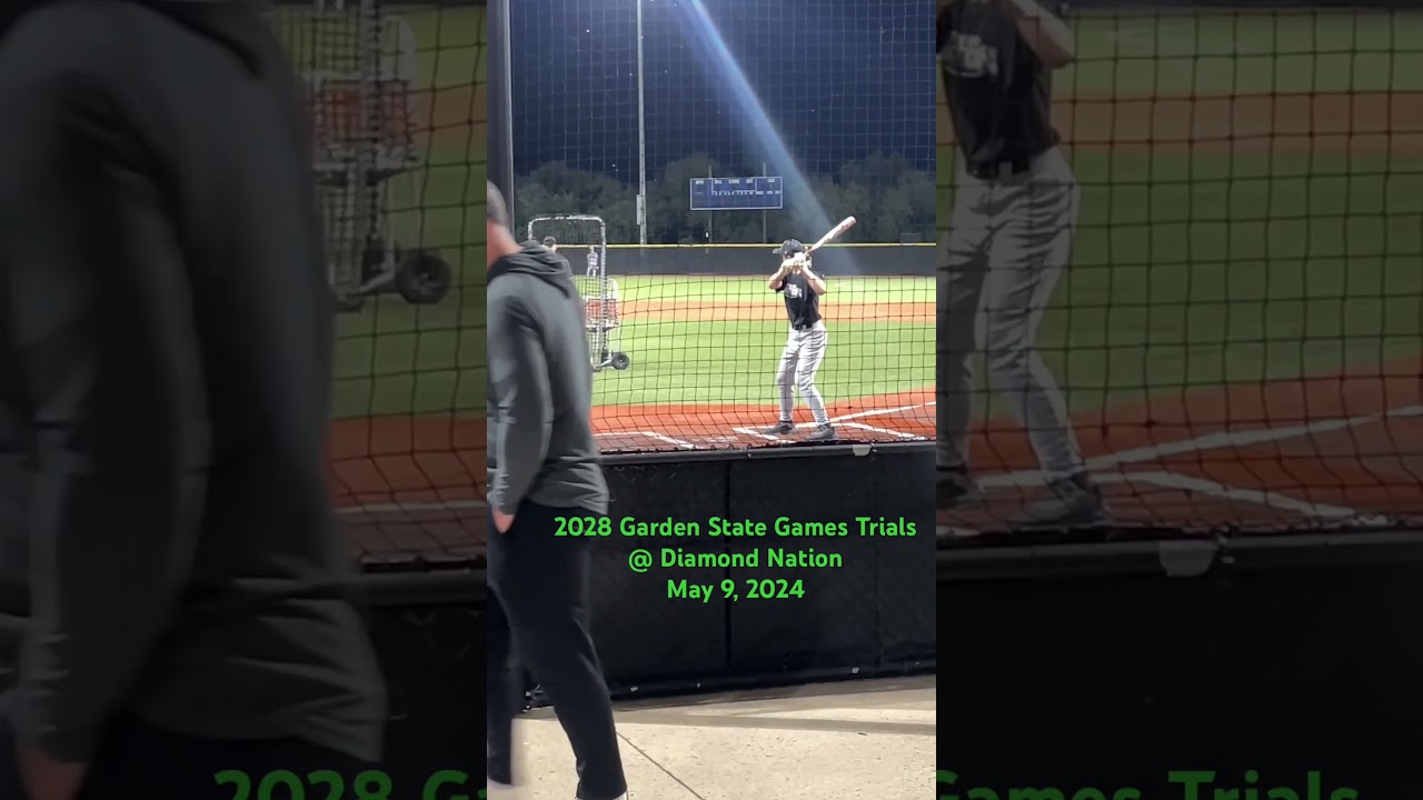 Aiden at Diamond Nation 2028 Garden State Games Trials w/ some of the states top 8th graders.