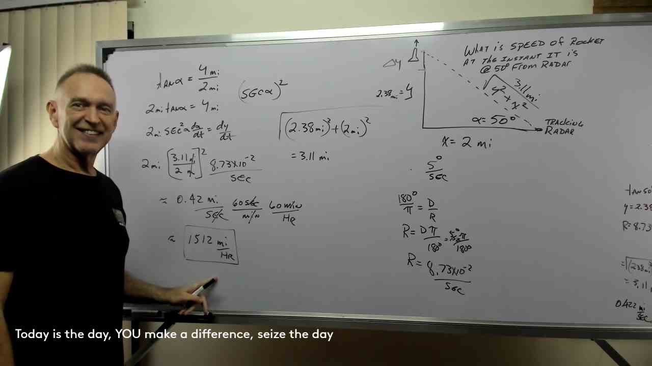 Calculus 1 Differentiation How fast is the rocket traveling?