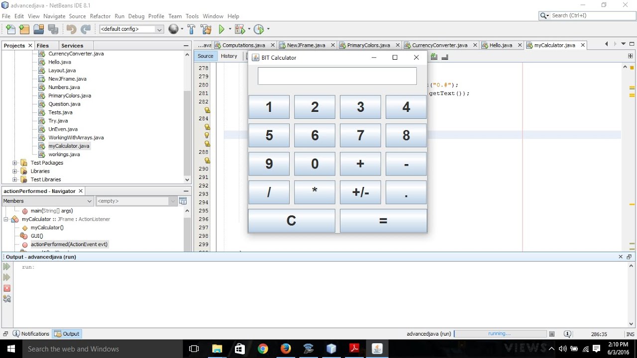 Build a Java gui calculator