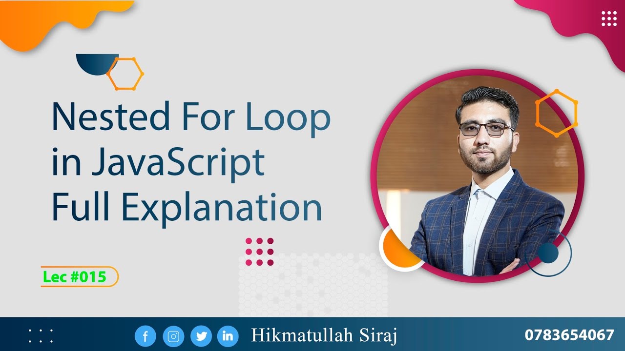 Lec #0015 Nested For Loop in JavaScript Full explanation