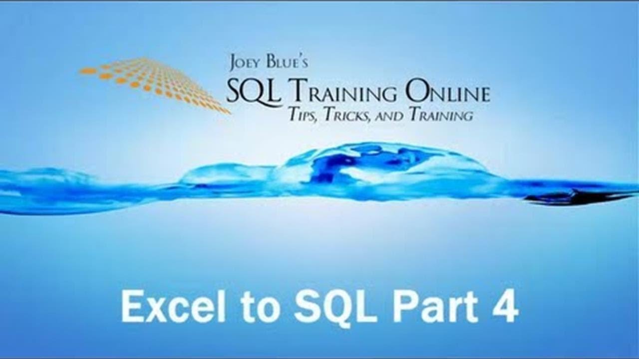 SQL Training Online - Excel to SQL Server - Part #4 - BCP (Bulk Copy Program)  2019