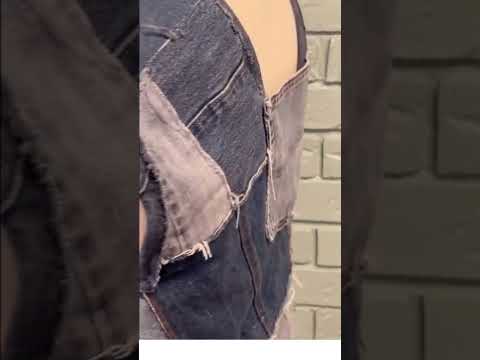 Handmade Patchwork Denim Vest