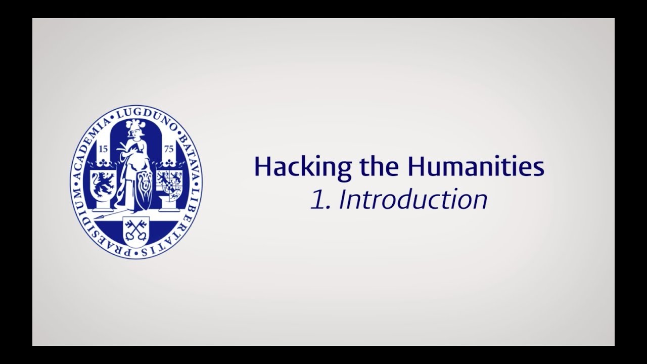 Episode 1: Introduction to the Hacking the Humanities Tutorial Series