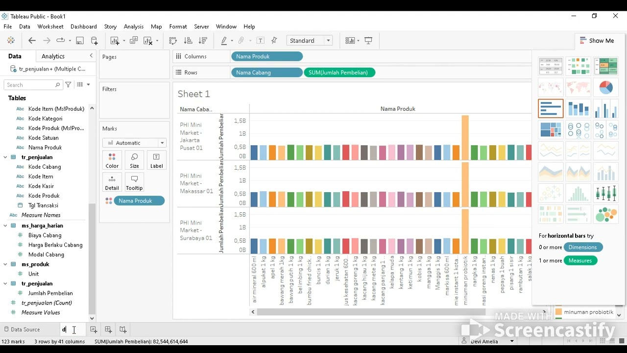 Simulasi OLAP Data Warehouse menggunakan Tableau