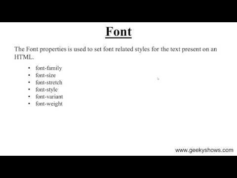 Learn Font Property in CSS Hindi - Mind Luster