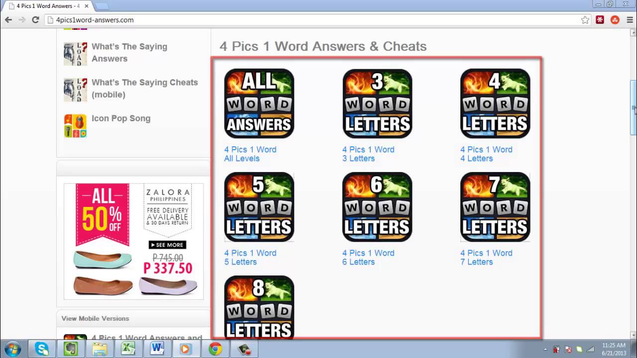 How to Get Answers to 4 Pics in 1 Word Game