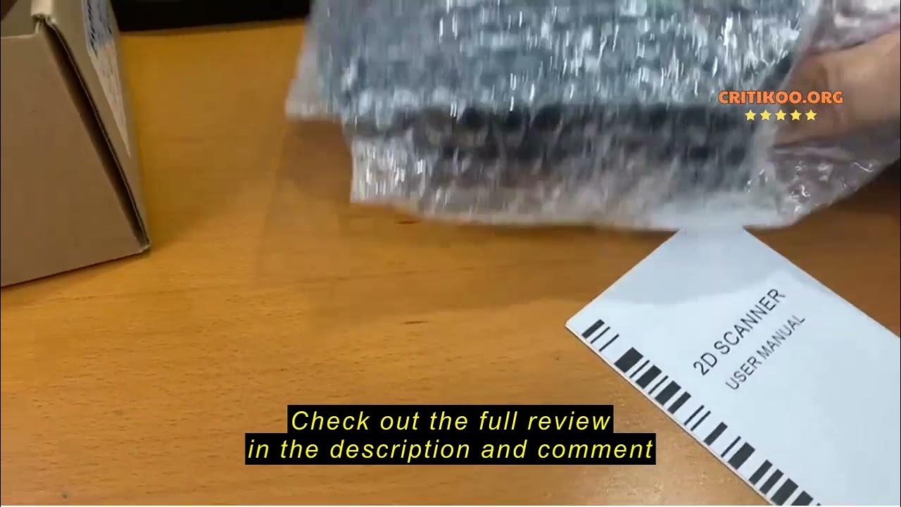 Review Eyoyo 2D Hands-Free Barcode Scanner, Omnidirectional USB Wired Desktop Barcode Reader 1D 2D P
