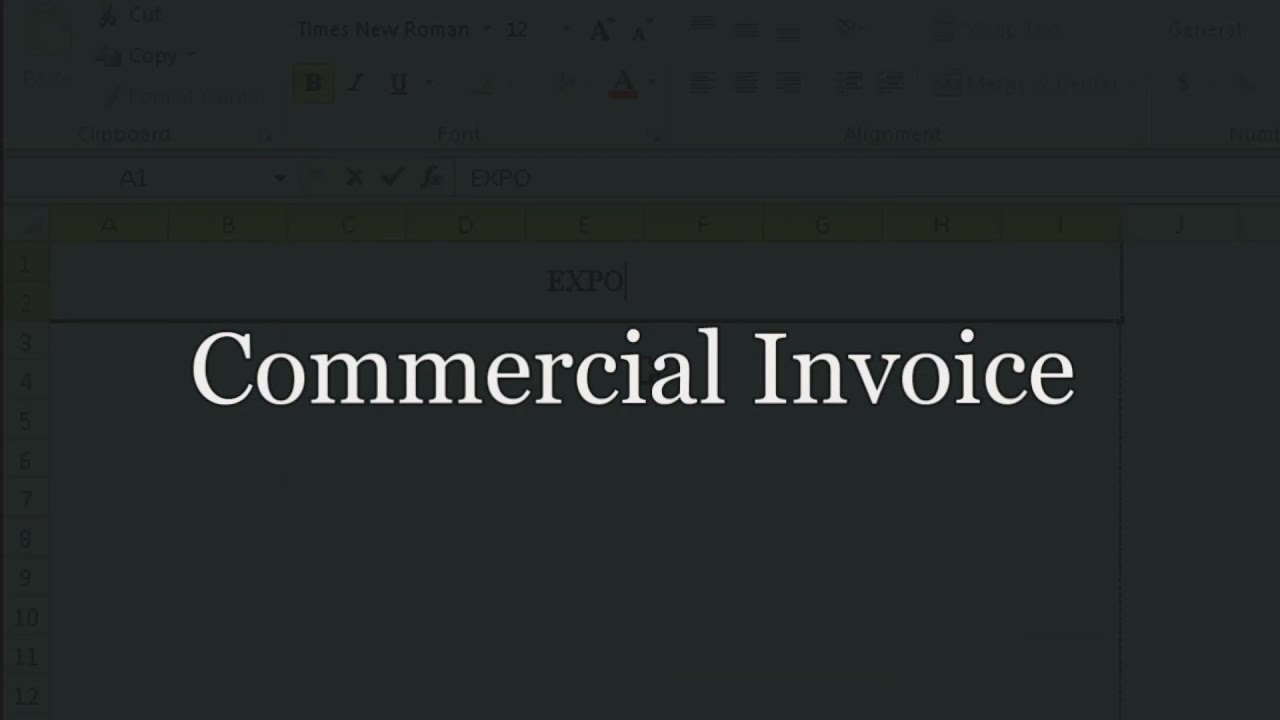 Commercial Invoice And Packing list in Excel