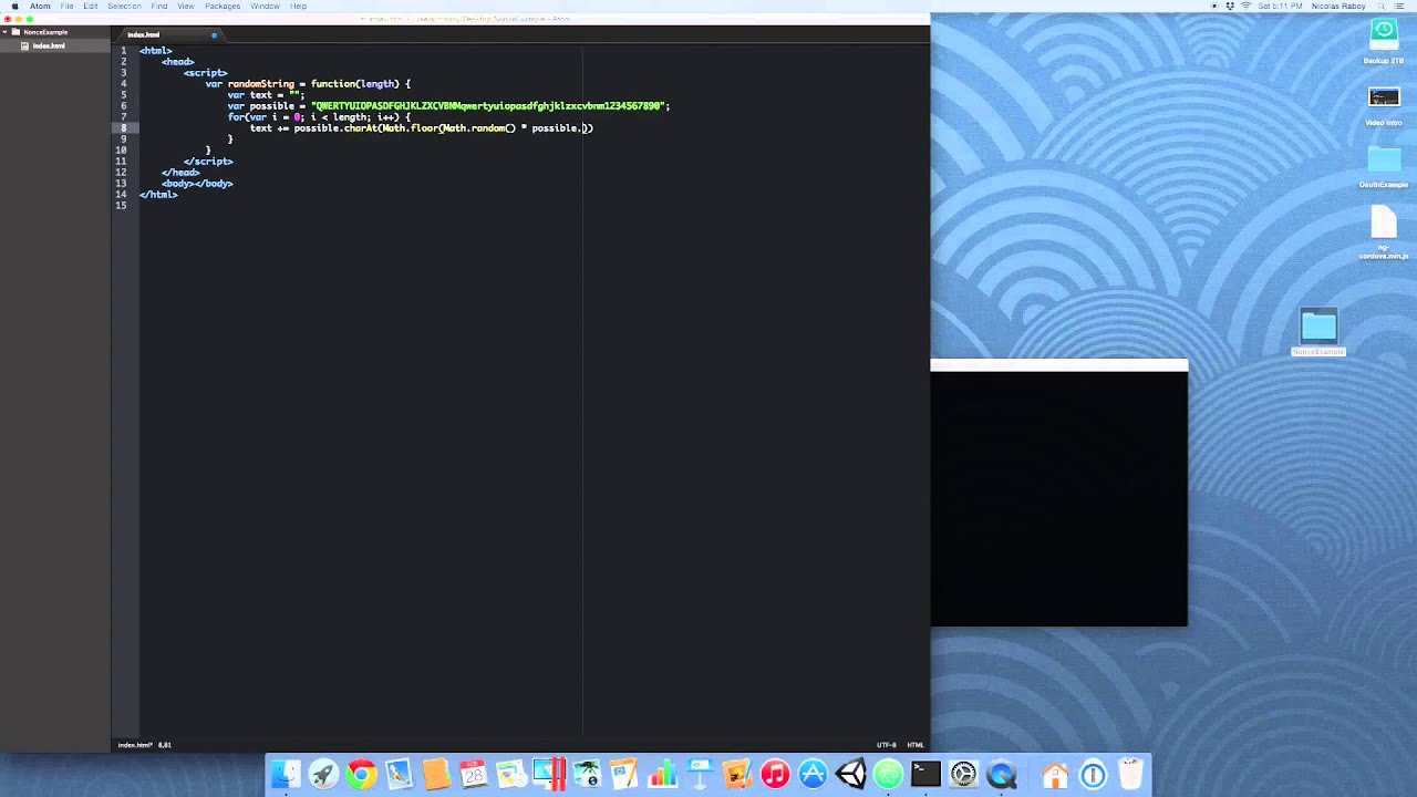 Create A Random Nonce String Using JavaScript