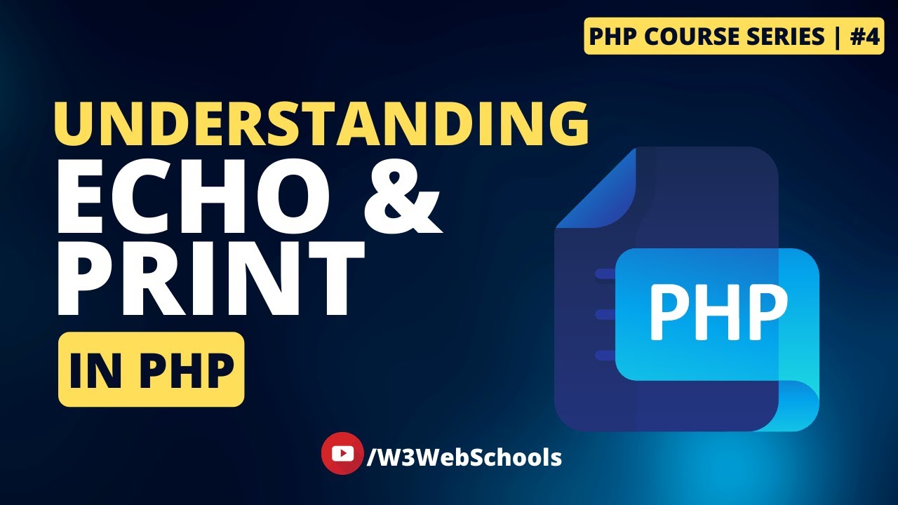 Echo & Print in PHP | PHP Tutorial in Hindi | PHP Course Series