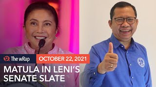 Sonny Matula is 12th member of Robredo's Senate slate