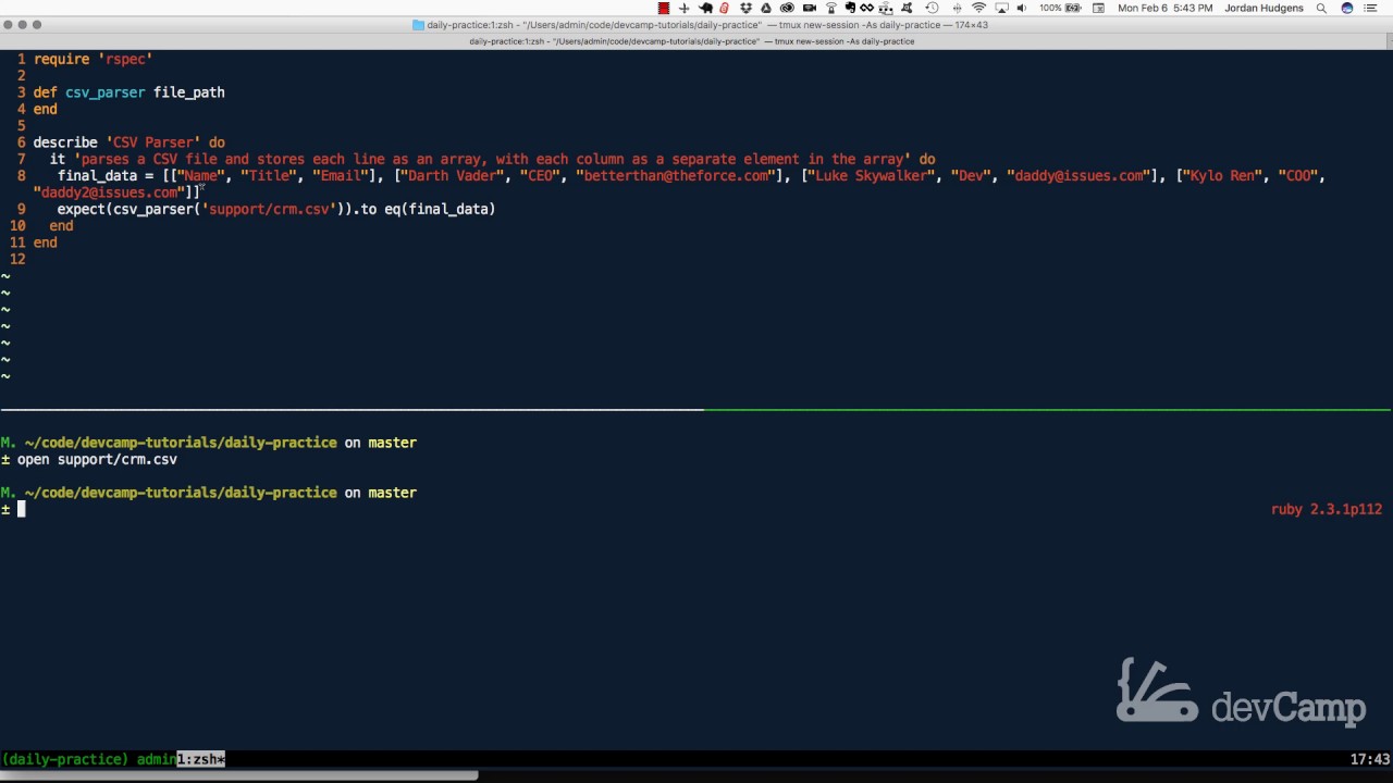 Build a CSV File Parsing System in Ruby