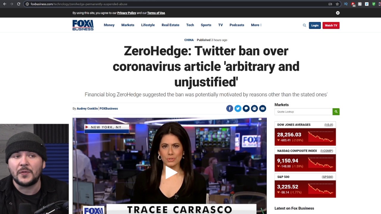 I'm no Fan of ZeroHedge But Their BAN is A SERIOUS threat To Press Freedoms
