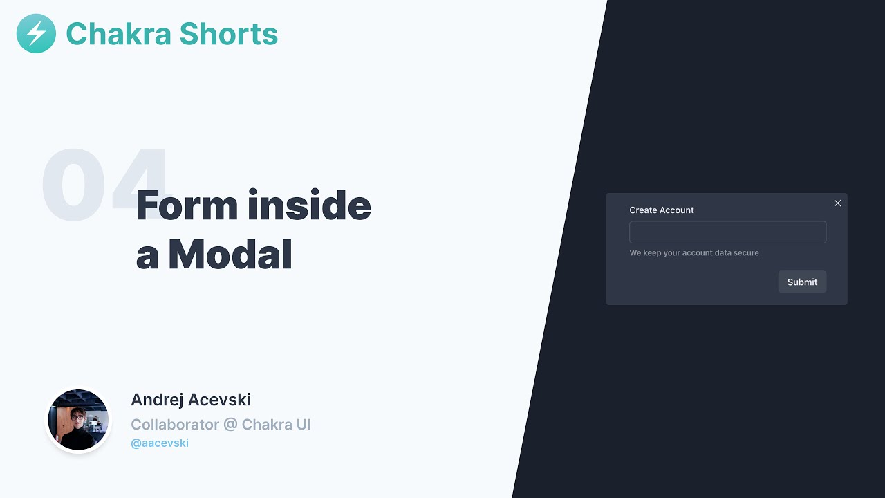 Chakra Shorts #4 - Form inside a Modal