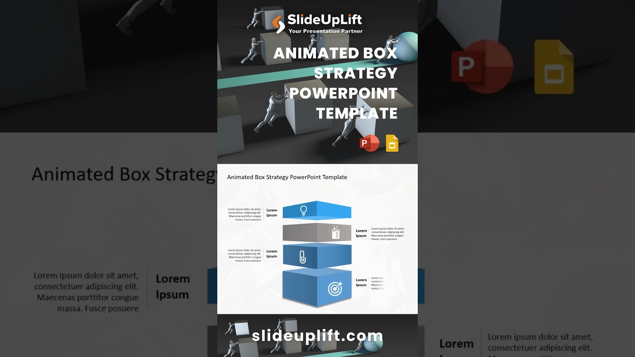 Animated Box Strategy PowerPoint Template🚀 #slideuplift #corporateslides #powerpointtemplate