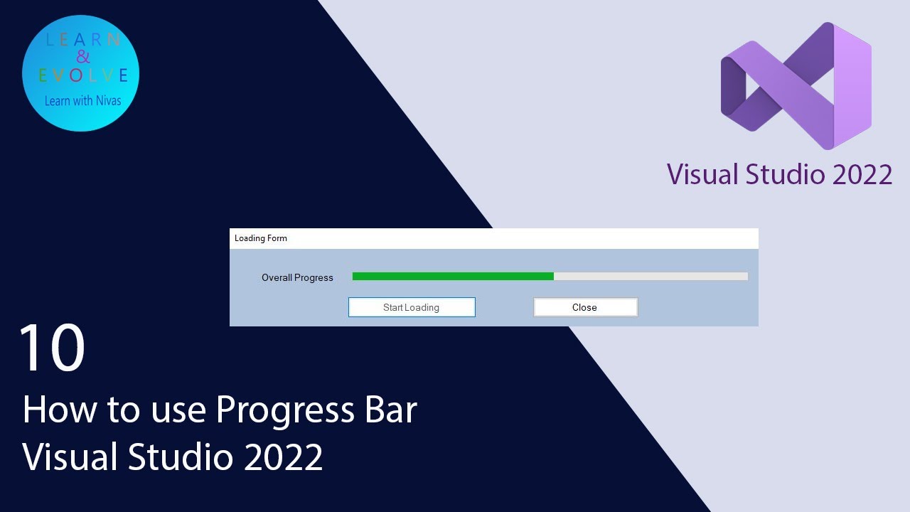 How to use a Progress Bar Tool in Microsoft Visual Studio 2022 (VB .Net)