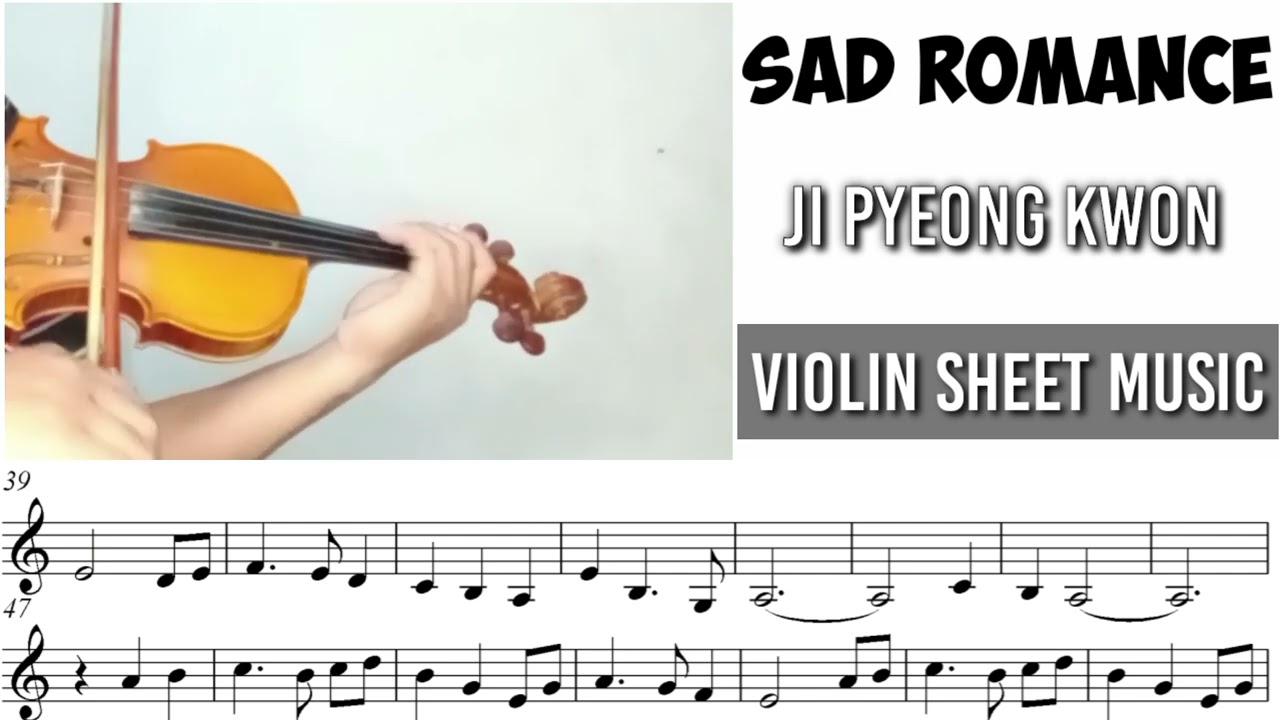 Free Sheet || Sad Romance - Ji Pyeong Kwon || Violin Sheet Music